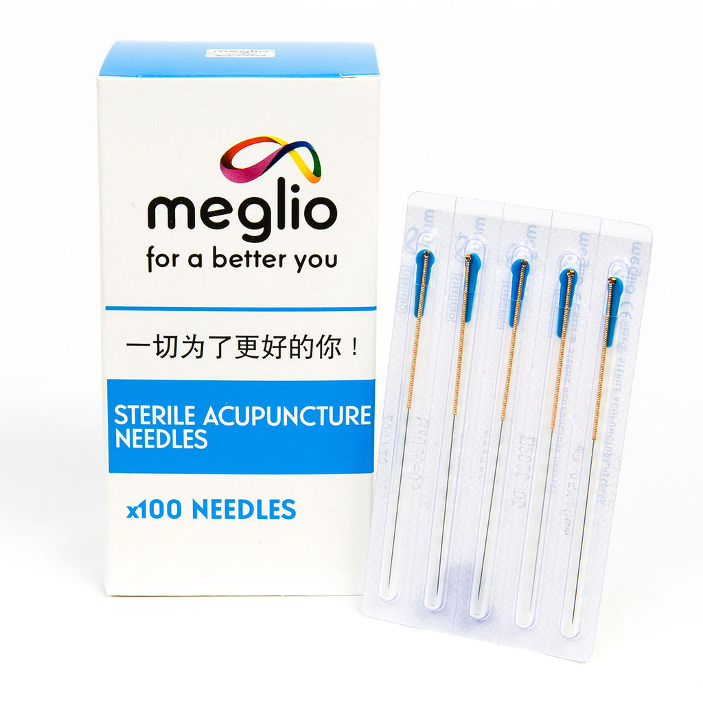 Acupuncture Needles Box of 100 with Copper Handles & Guide Tubes – Meglio